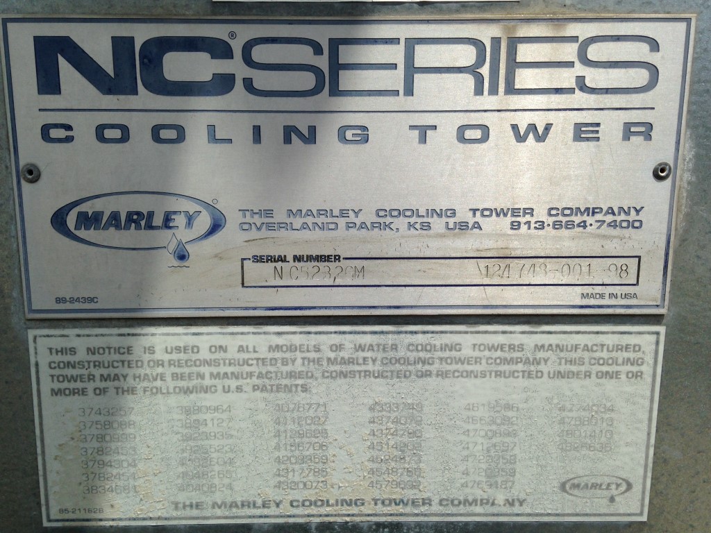 Marley NC Cooling Tower, Transamerican Equipment Company