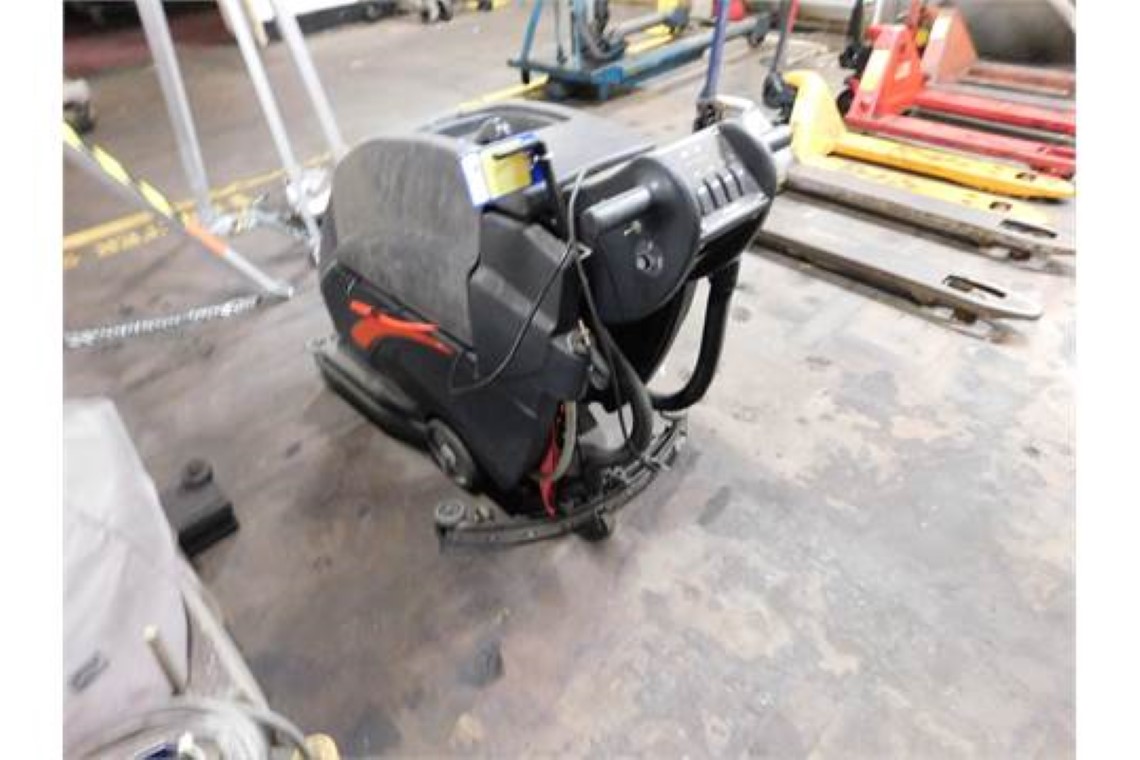 Dayton 24-volt electric walk-behind floor scrubber, Transamerican ...