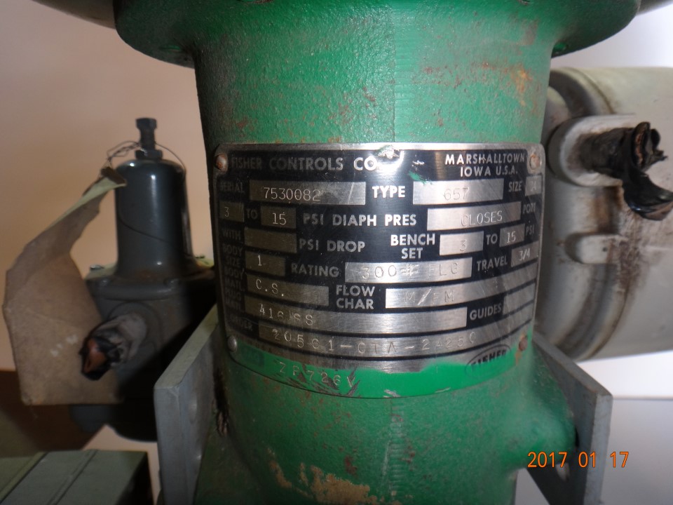 Fisher 1", Class 300, Cast Steel, Control Valve, Transamerican ...