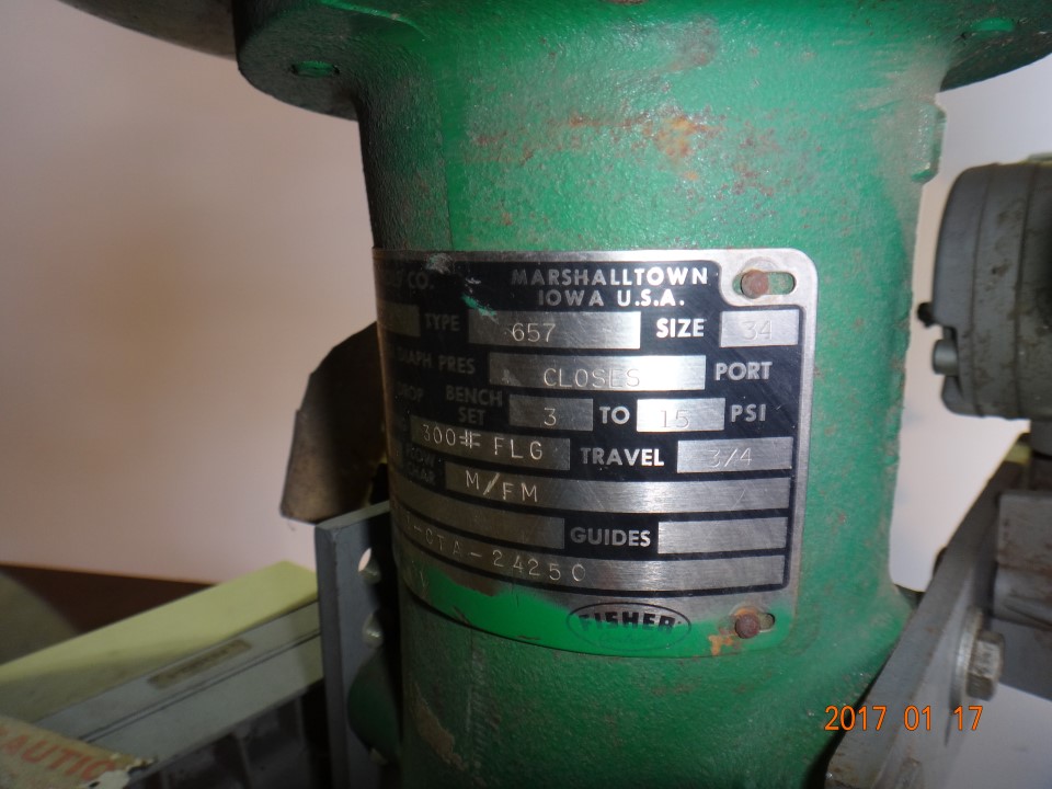 Fisher 1", Class 300, Cast Steel, Control Valve, Transamerican ...