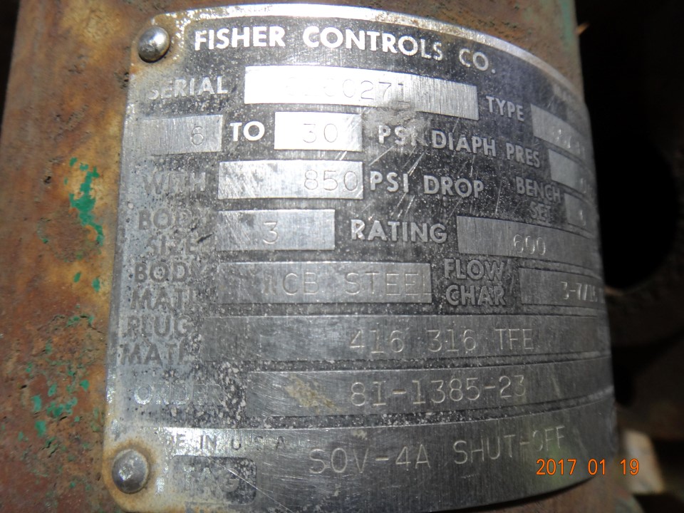 Fisher 3", Class 600, WCB, Control Valve, Transamerican Equipment Company