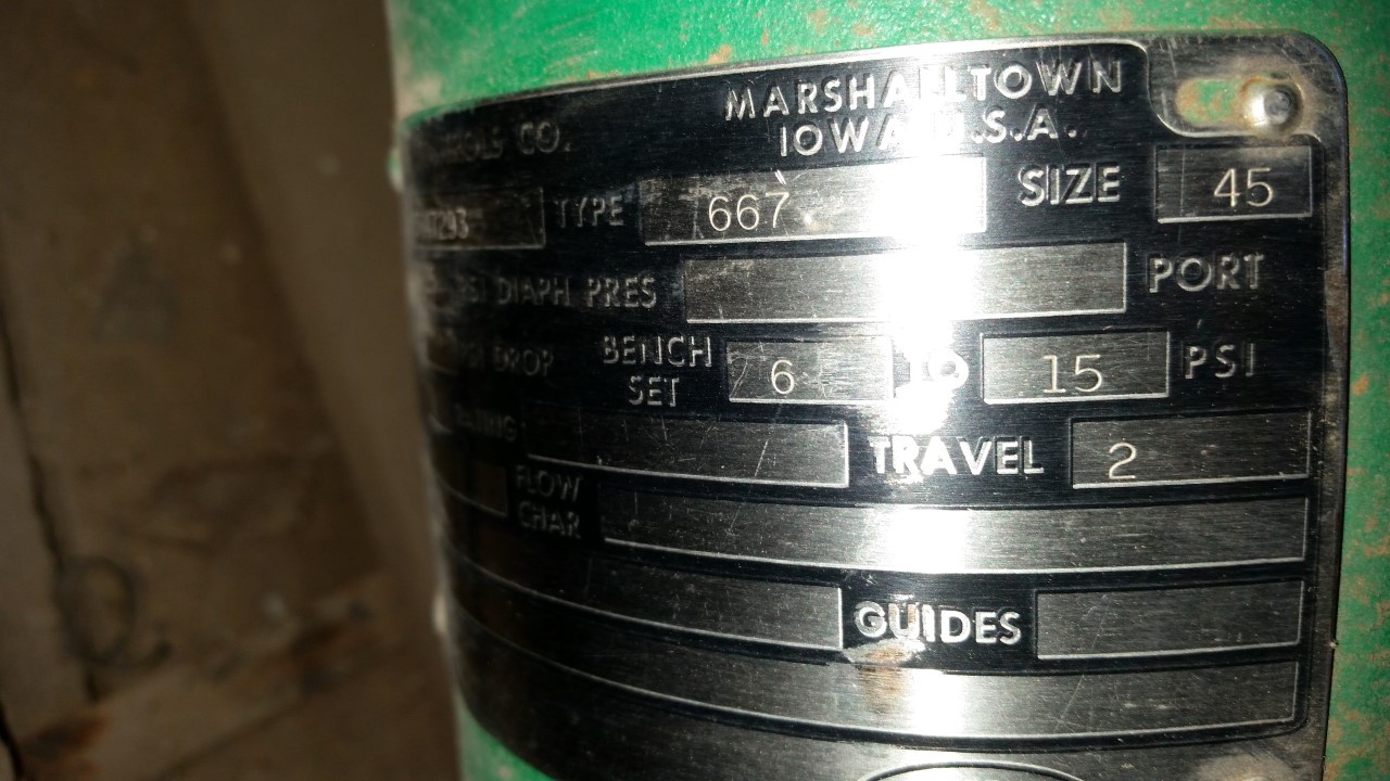 Fisher Type 667, Size 45 Actuator, Transamerican Equipment Company