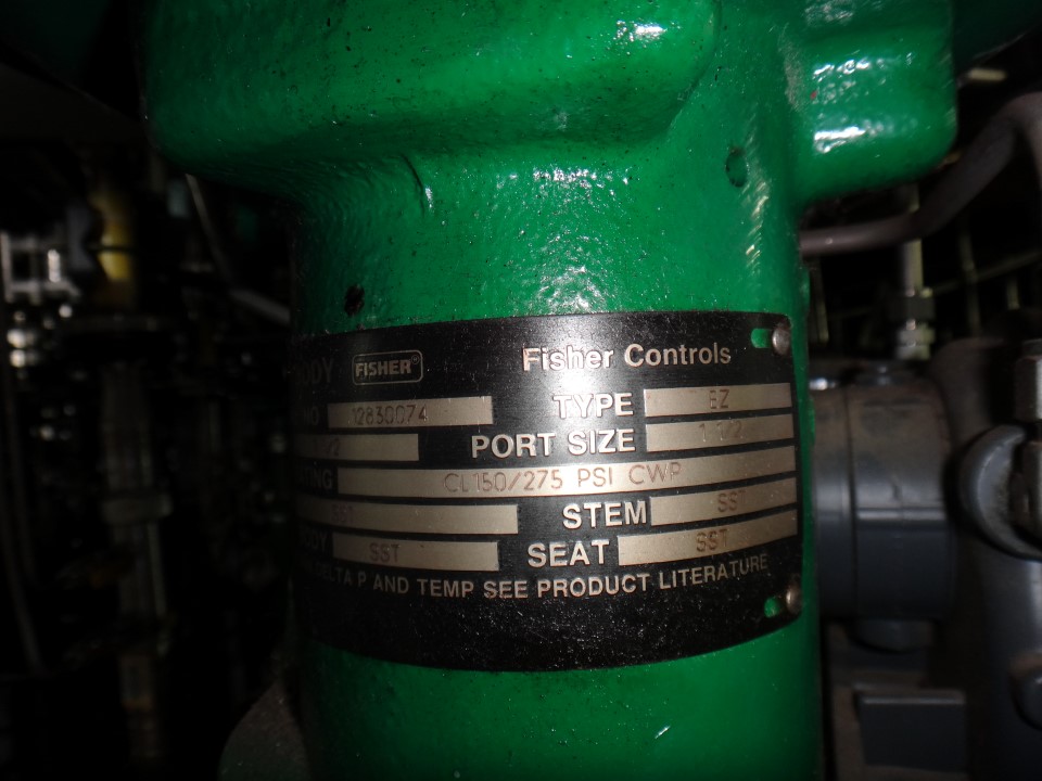 Fisher EZ 1.5" ANSI 150 316 Control Valves, Transamerican Equipment Company