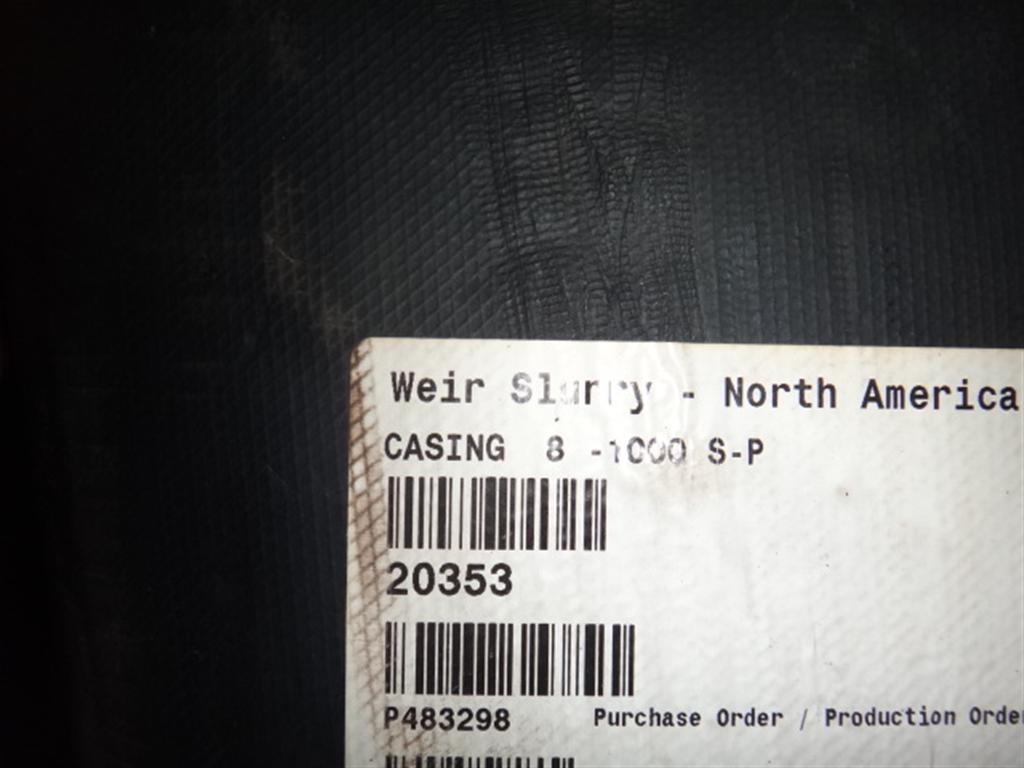 Weir Slurry 8" Pump Casing with liner, Transamerican Equipment Company