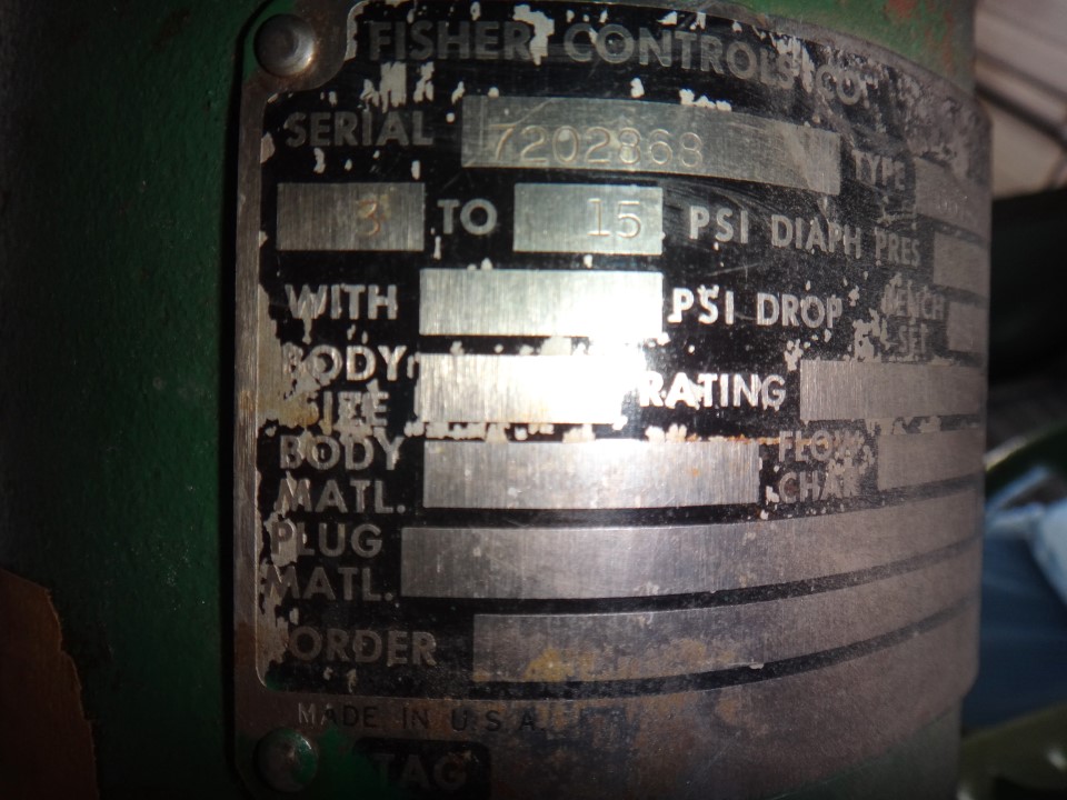 Fisher 3" 300 PSI, WCB Steel Flanged Control Valve, Transamerican ...