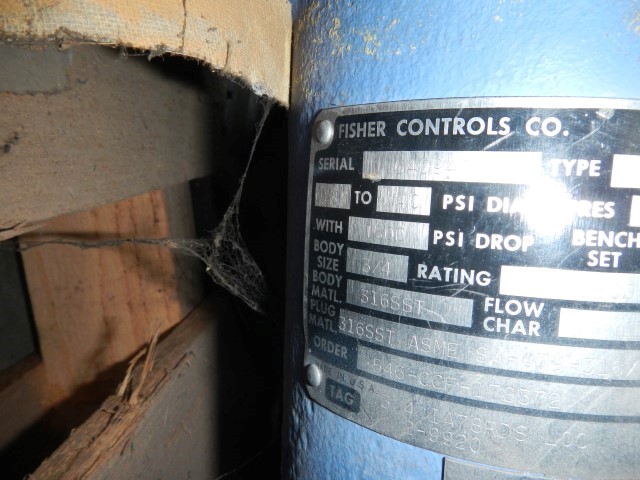 Fisher 3/4" 1500 Class, 316 Stainless Butt Weld Control Valve ...