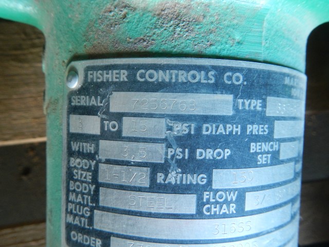 Fisher 1 1/2" 150 Class, WCB Steel Threaded Control Valve ...
