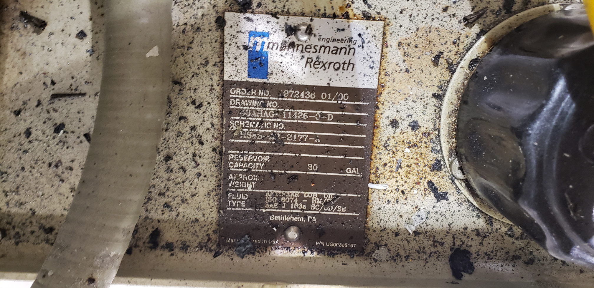 Rexroth 30 Gallon 5 Hp Hydrualic Unit With Control Pannel ...