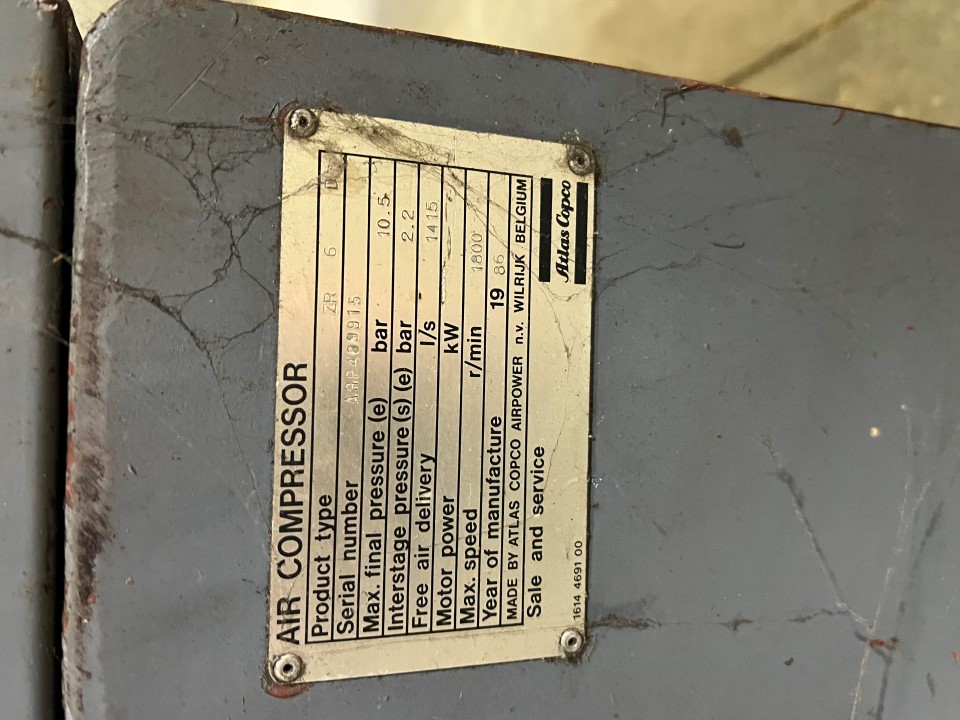 Atlas Copco ZR 6 Air Compressor, 150 PSI, Transamerican Equipment Company