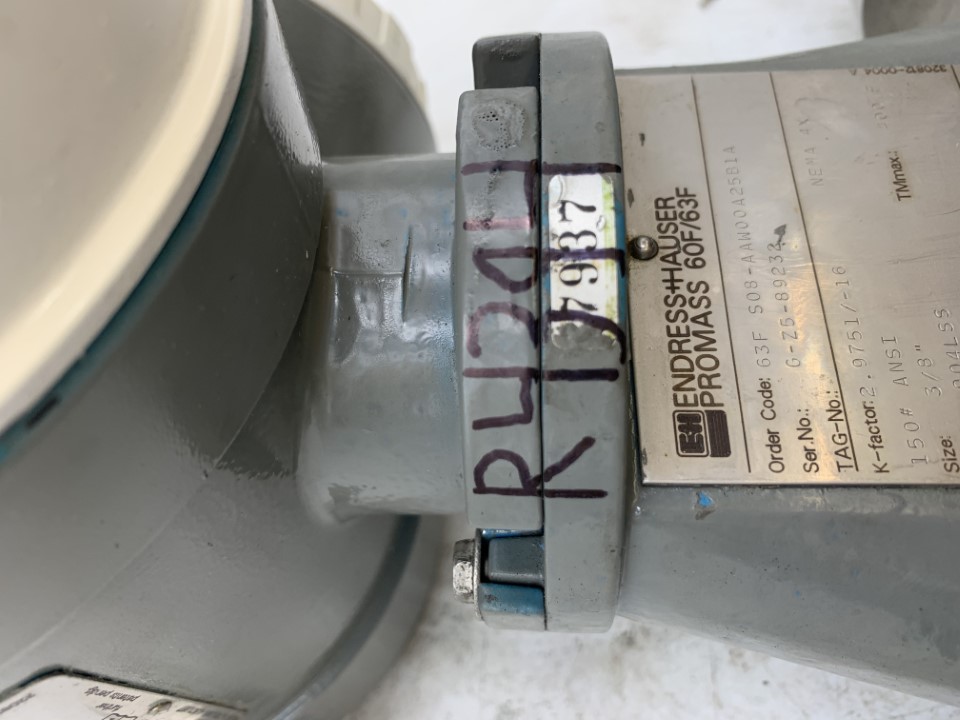 Endress+Hauser 63F S08-AAWOOA25B1A Flow Meter, Transamerican Equipment ...