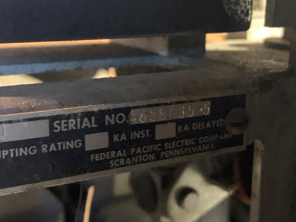 Federal Pacific DMB-15-T MJ Air Circuit Breaker, 225A 600VAC ...