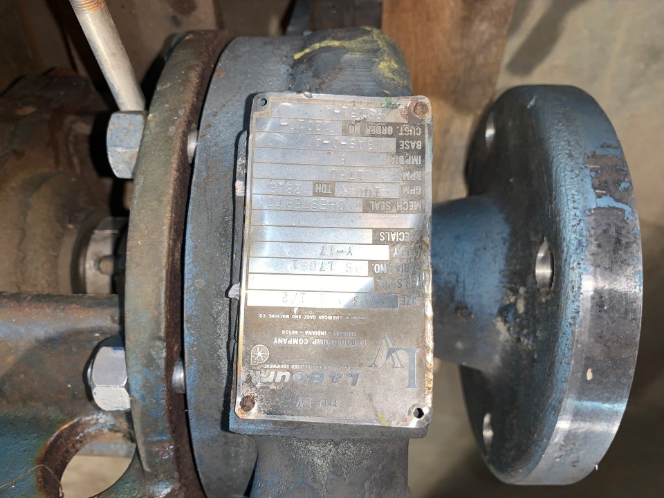LaBour 3x1.5-6 HastC Centrifugal Pump, Hastelloy C, Transamerican ...
