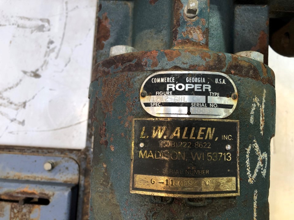 Roper Type 1 DI 1160 RPM 3 HP Positive Displacement Pump, Transamerican ...