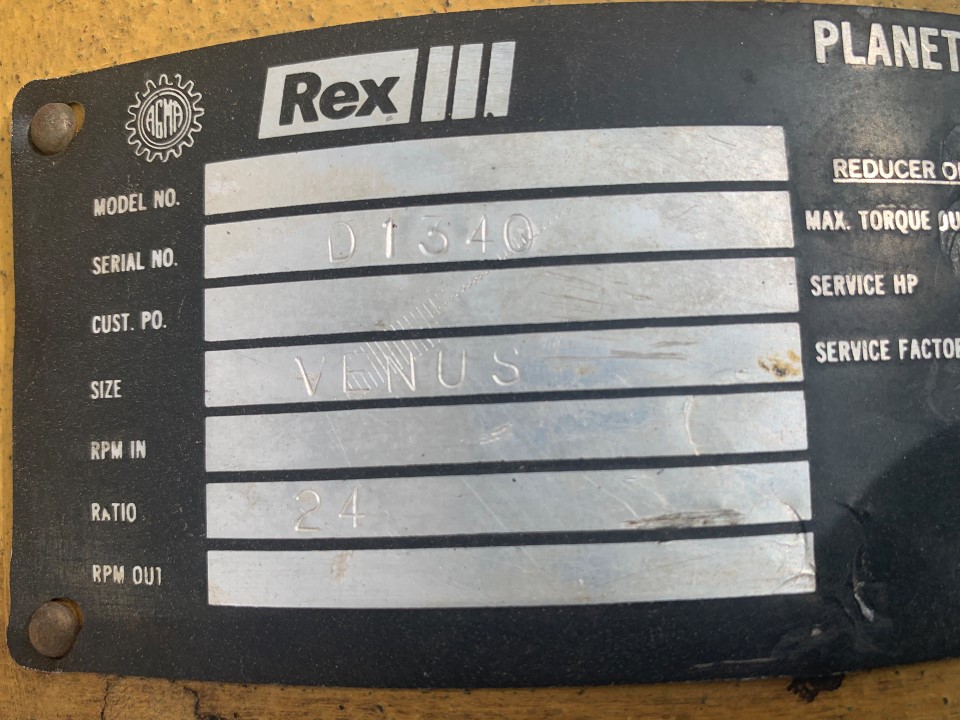 Toshiba 15 HP 1755 RPM 254T Motor With Rexnord Gear Reducer 24 R ...
