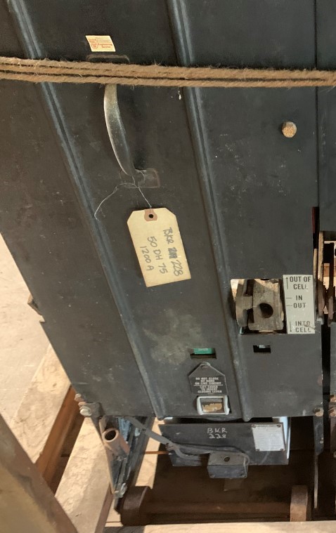 Westinghouse Circuit Breaker 50DH75, 1200A, 4160V, EO/DO, 125VDC ...
