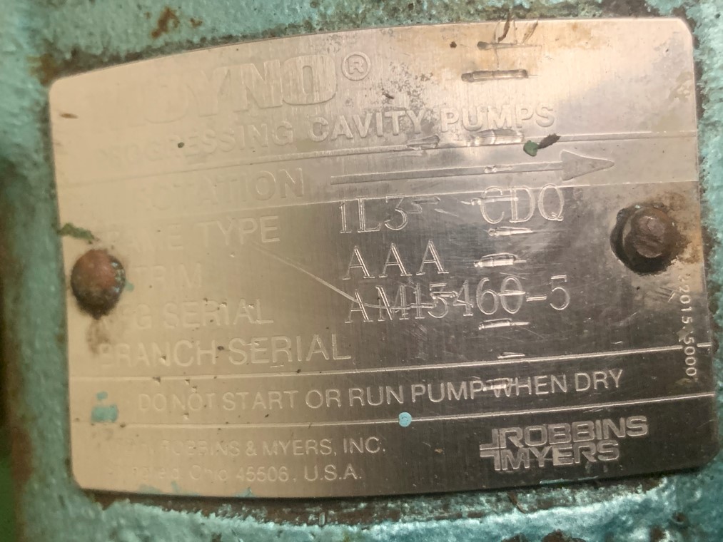 Moyno 1L3-CDQ-AAA Double Progressing Cavity Pump with Motor ...