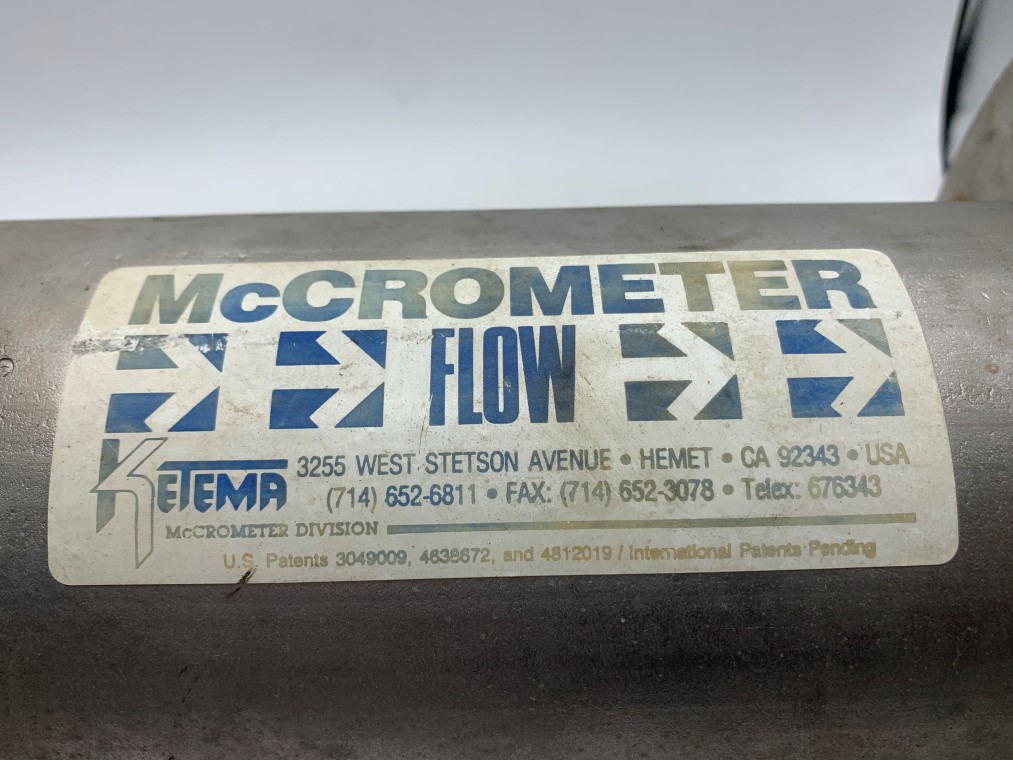 McCrometer V-Cone Flow Meter V1104, 4” – 150 Rated, Transamerican ...