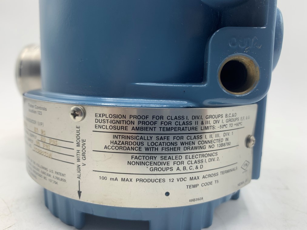 Fisher Current to Pressure Transducer 3311-DS1J1-K5-R1, 15 PSI ...