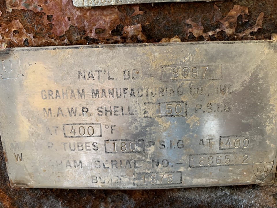 Heliflow 15SS28S Heat Exchanger, Transamerican Equipment Company