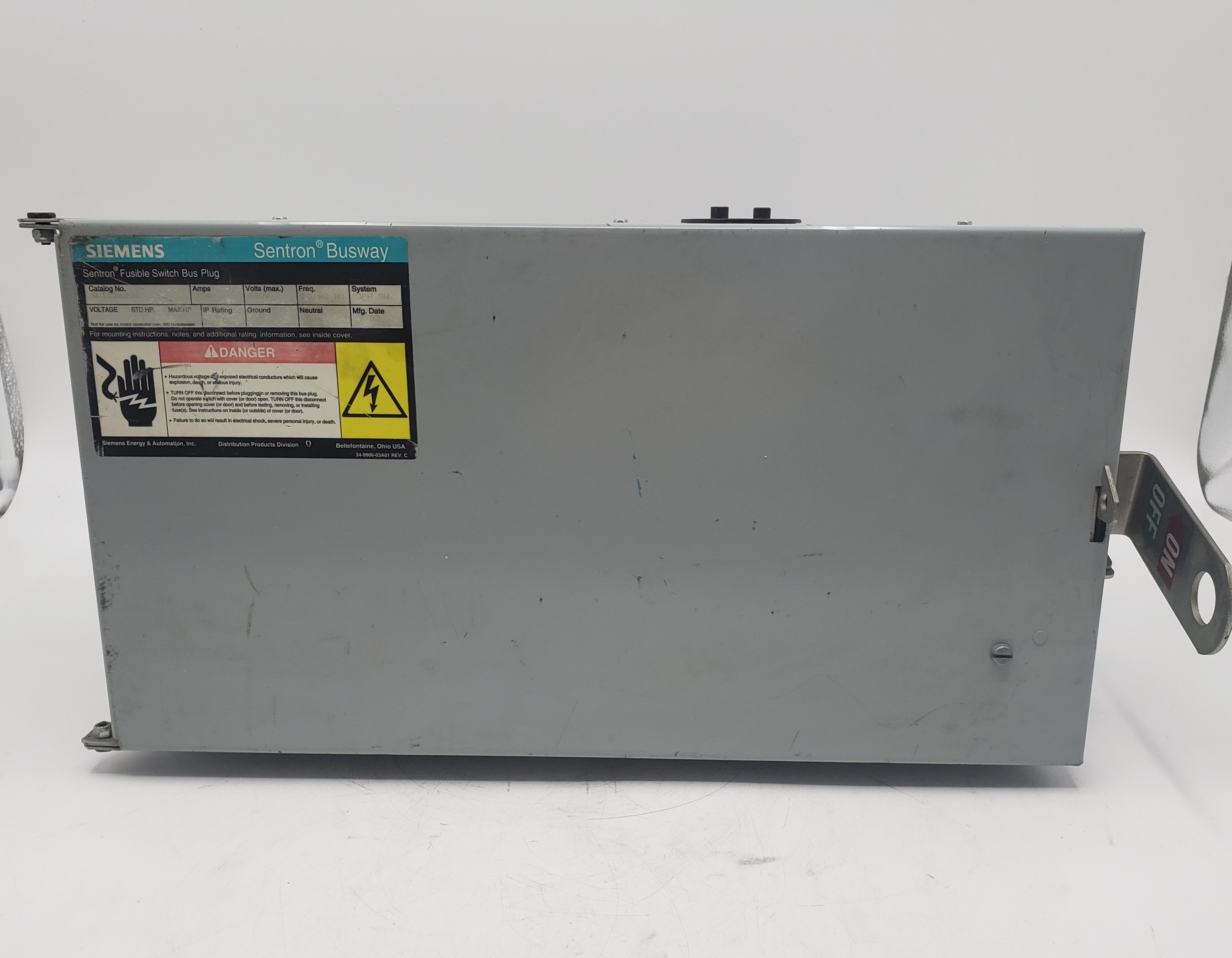Siemens SLID3630G 100 Amp 600 Volts Bus Plug, Transamerican Equipment ...
