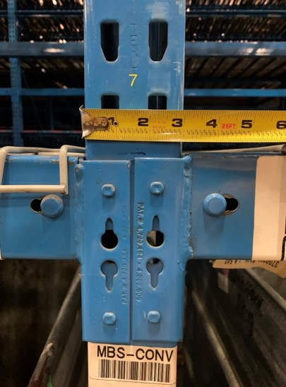 28’ x 30” Pallet Racking Upright, Double Tear Drop, Transamerican ...