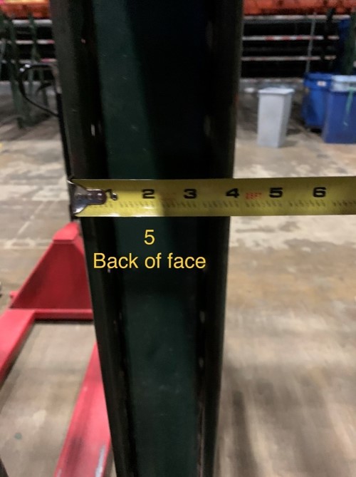 26’ x 44” Pallet Racking Upright Ridg-U-Rak, Transamerican Equipment ...