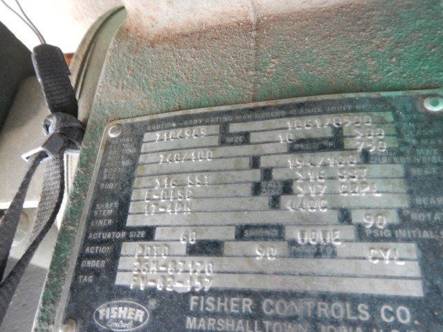 Fisher 10" 300 Class, 316 Stainless Gate Valve, Transamerican Equipment ...