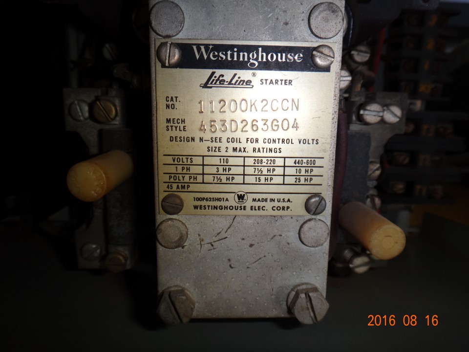 Westinghouse 11-300 series Motor Control Center Buckets Size 2 ...