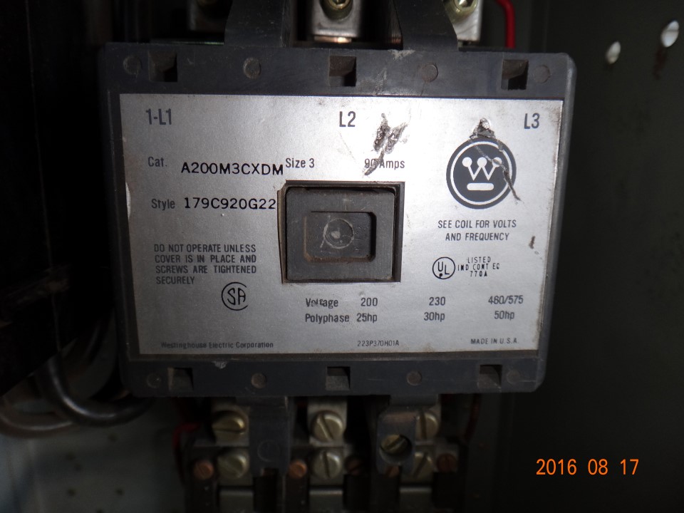 Westinghouse Type W size 3 Motor Control Center, Transamerican ...